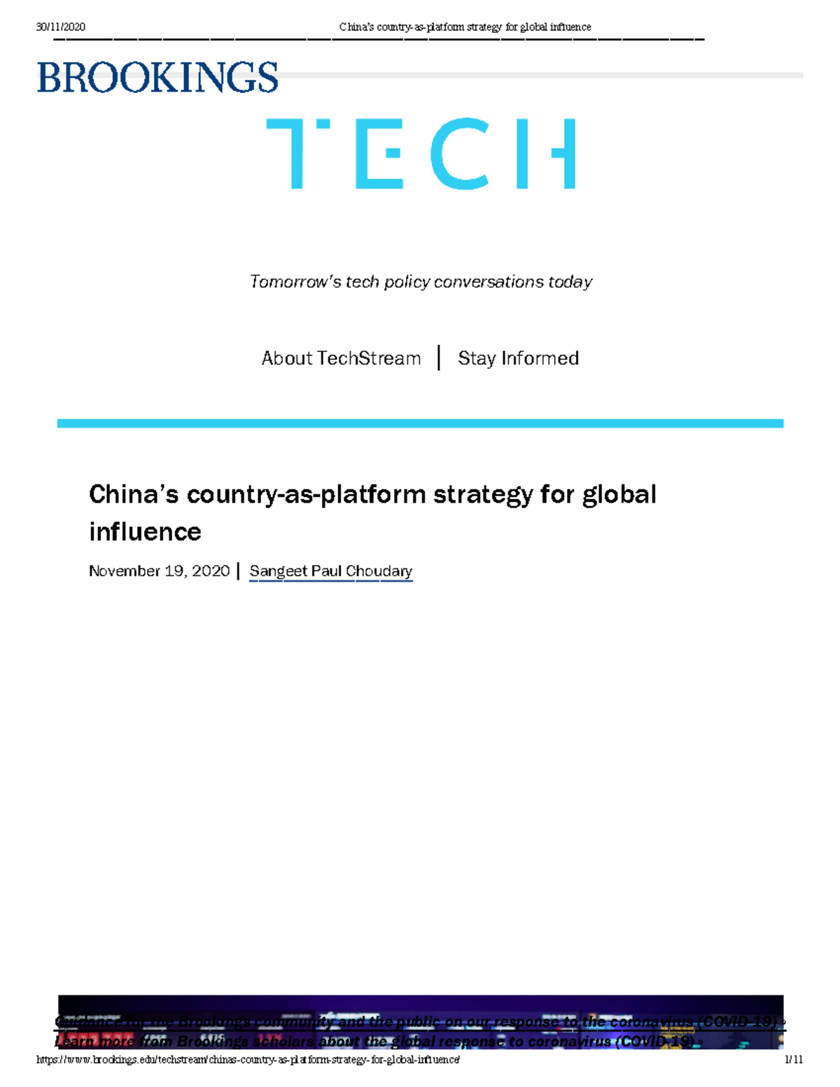 China’s country-as-platform strategy for global influence - China’s ...