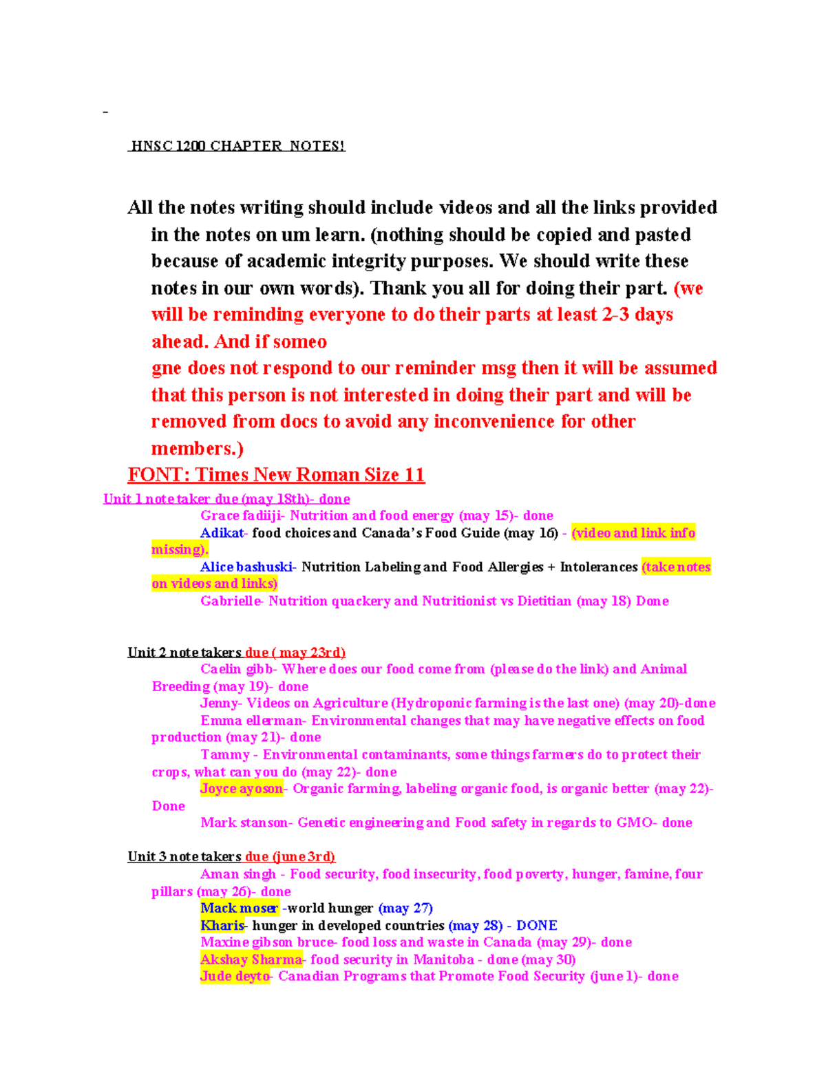 HNSC 1200 Notes and Videos - HNSC 1200 CHAPTER NOTES! All the notes ...