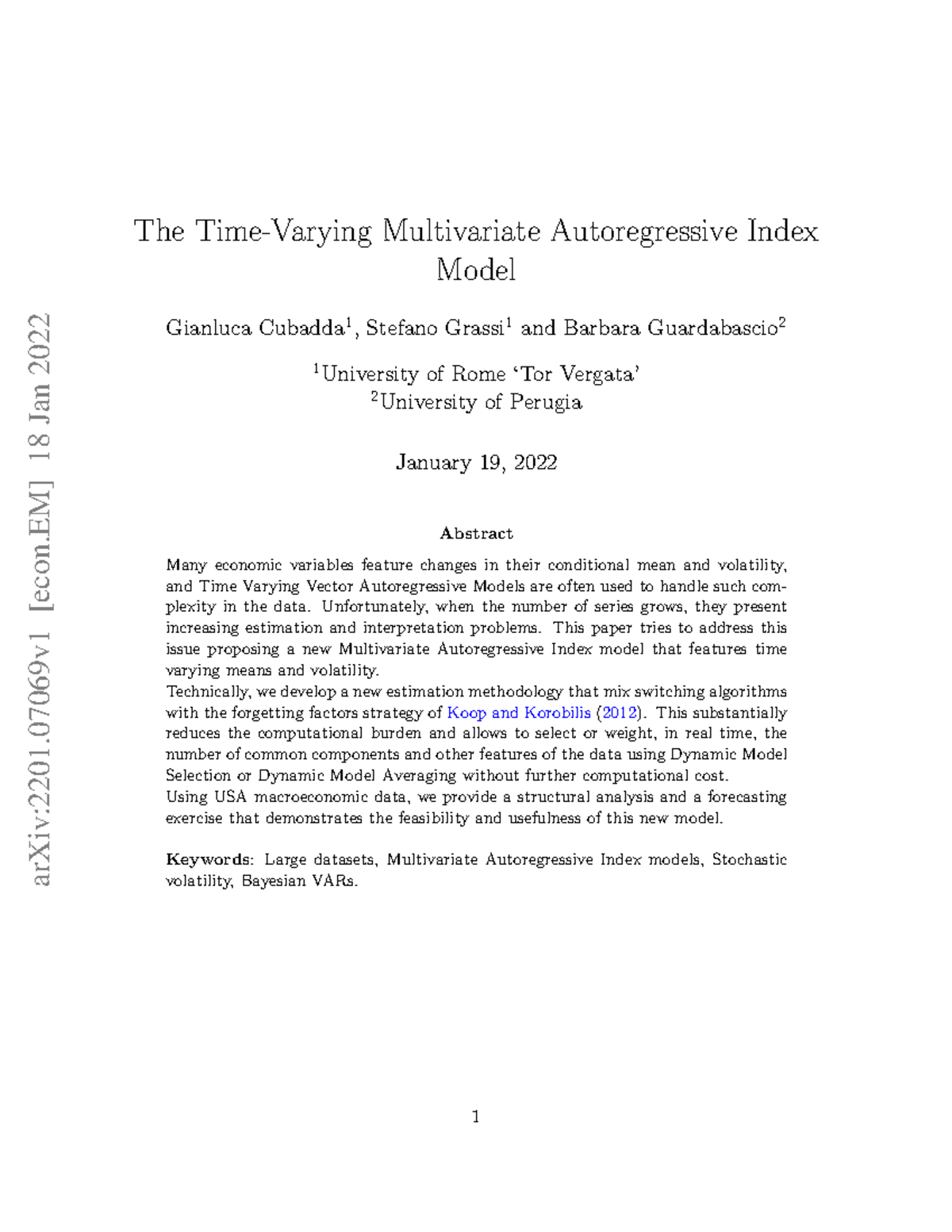 The Time Varying Multivariate Autoregres - The Time-Varying Multivariate Autoregressive Index ...