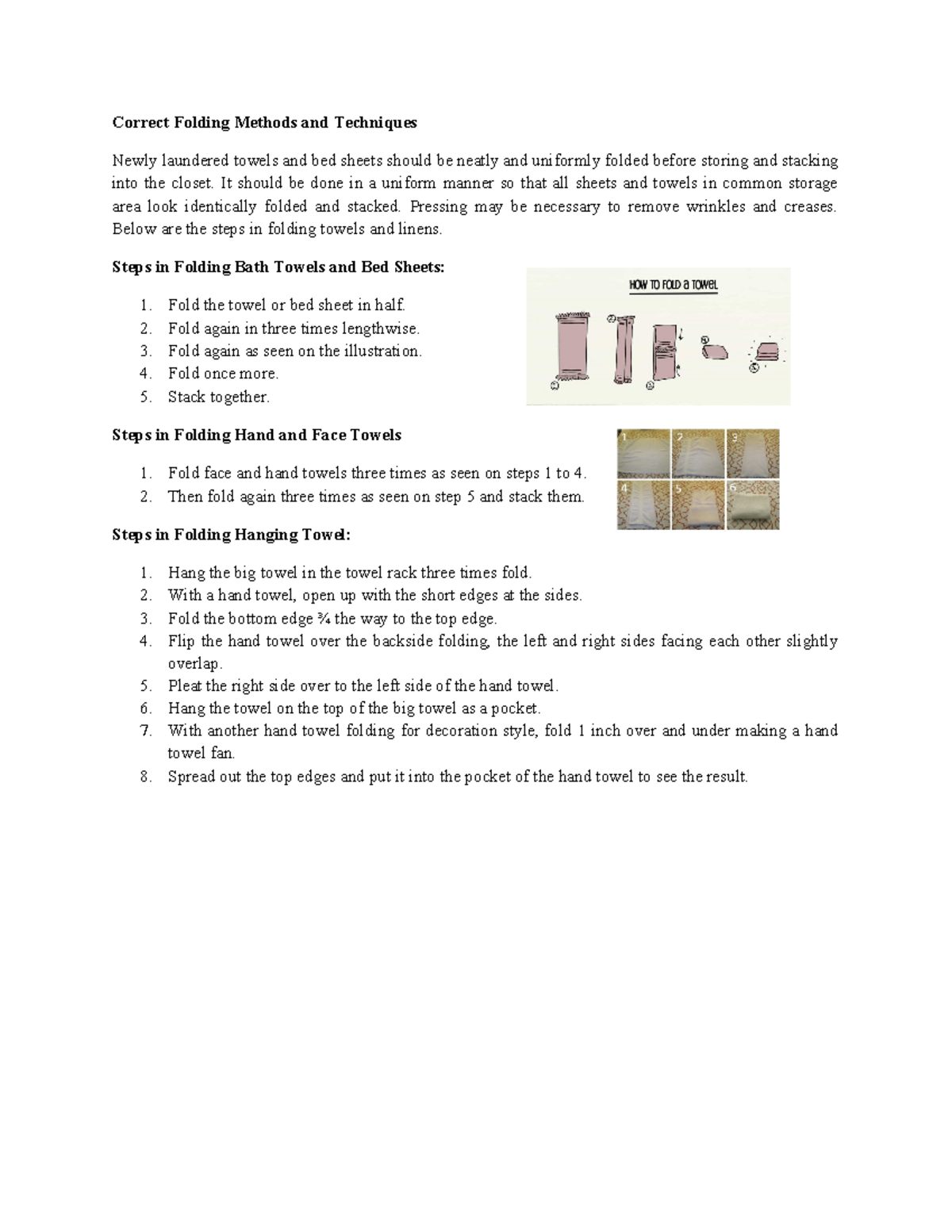 Correct Folding Methods and Techniques - It should be done in a uniform ...