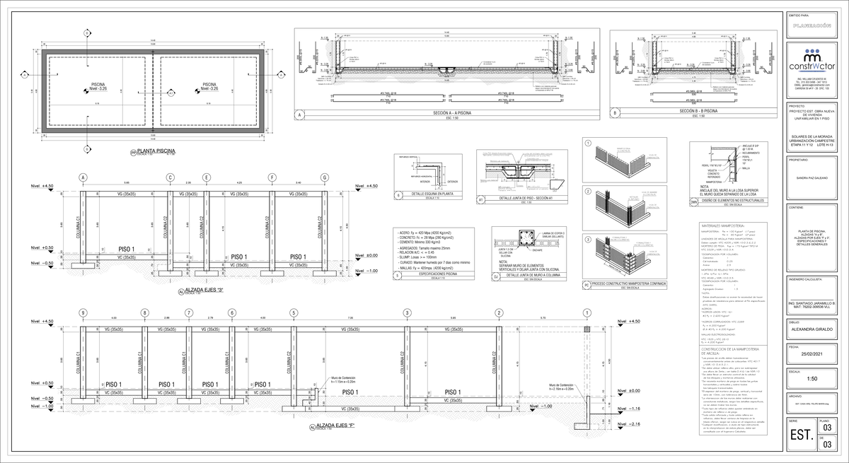 EST. CASA ARQ. Felipe Marin-PLE - 203 - . . . 3. . A 5. C E F VC (35x35 ...