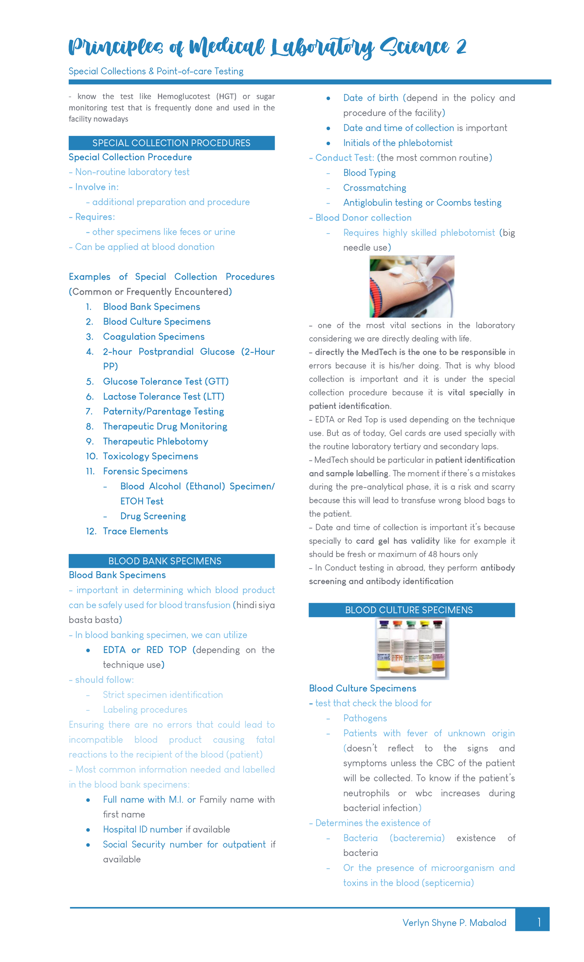 Special Collections & Point-of-care Testing - Special Collections ...