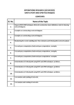 Transportation AND Assignment Problems - OPERATIONS RESEARCH (UE18IE301 ...