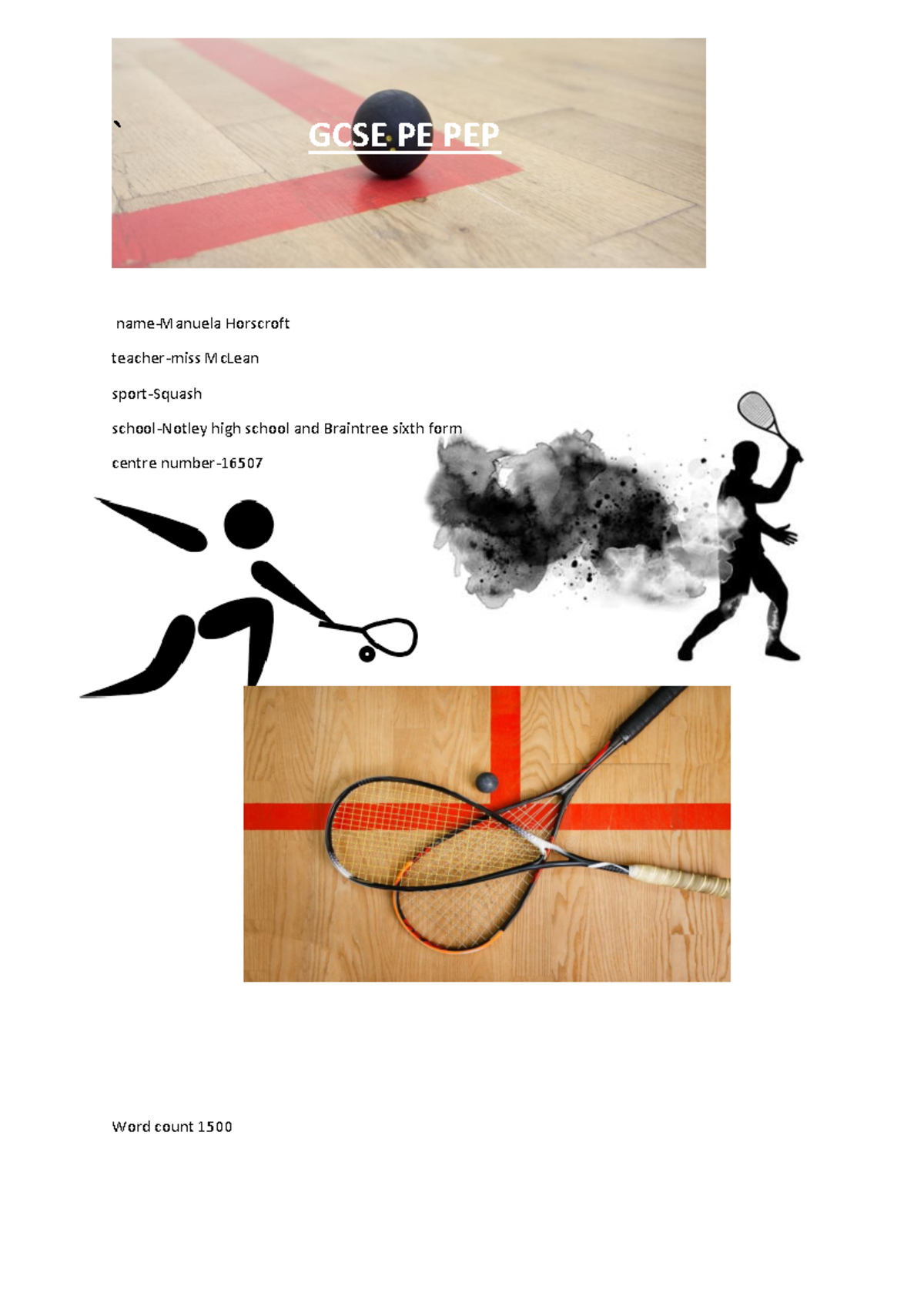 GCSE PE PEP - ` GCSE PE PEP name-Manuela Horscroft teacher-miss McLean ...