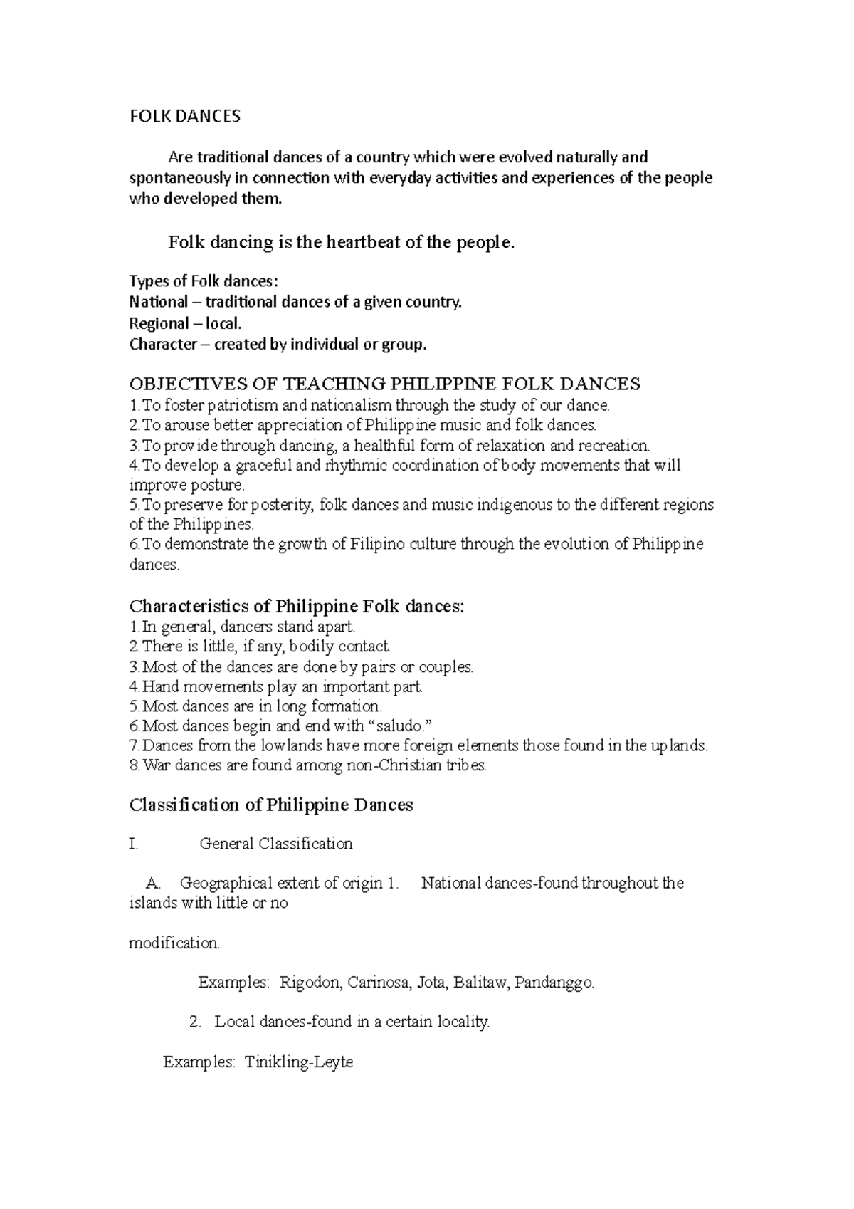 FOLK- Dances - BSBA financial management fundamental rhytyms 1st year ...