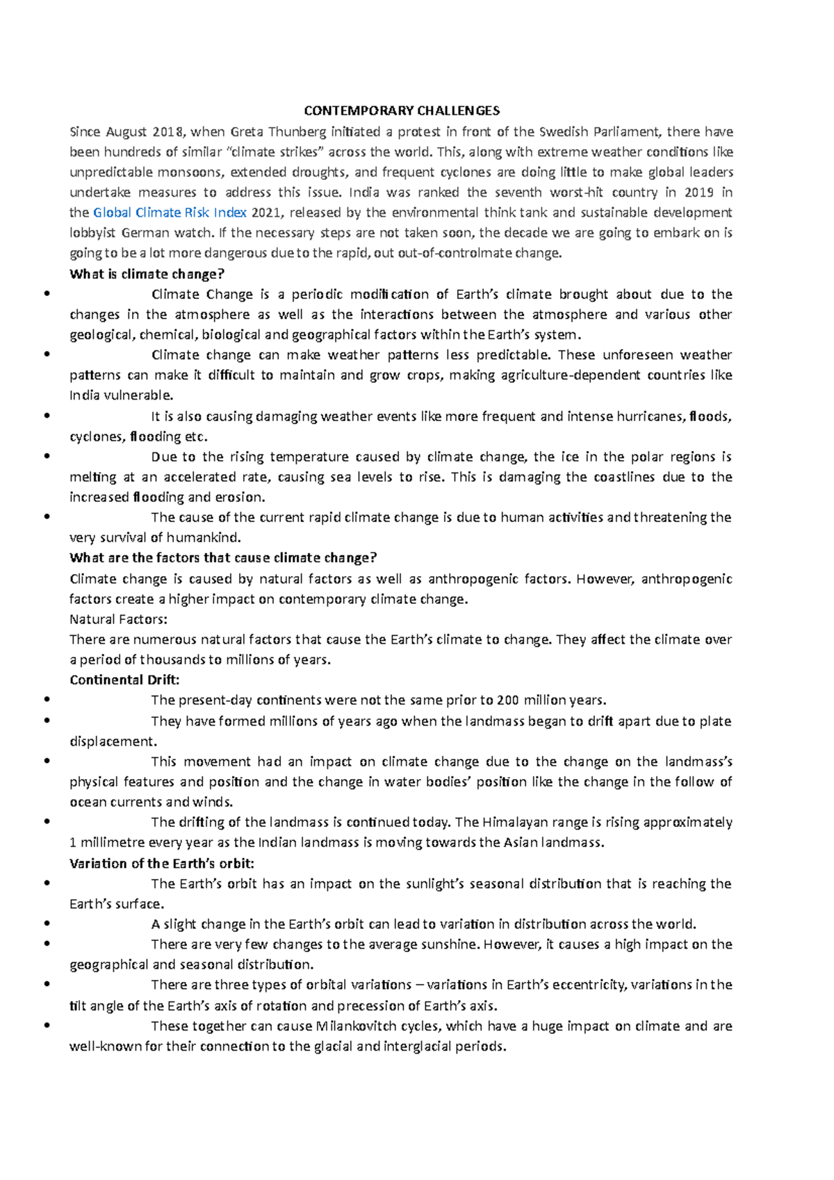 Contemporary Challenges - CONTEMPORARY CHALLENGES Since August 2018 ...