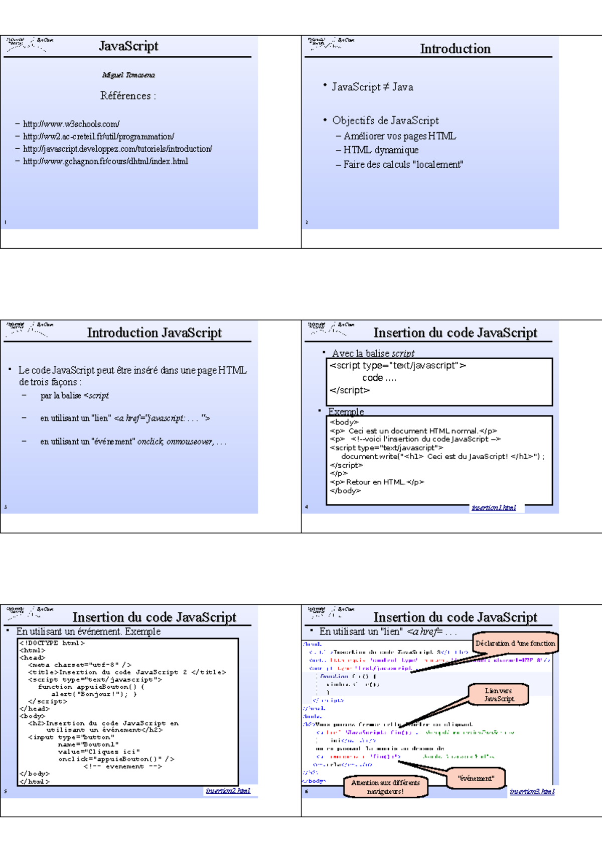 Chapitre 4 Java Script - Langages du WEB - 1 JavaScriptJavaScript ...