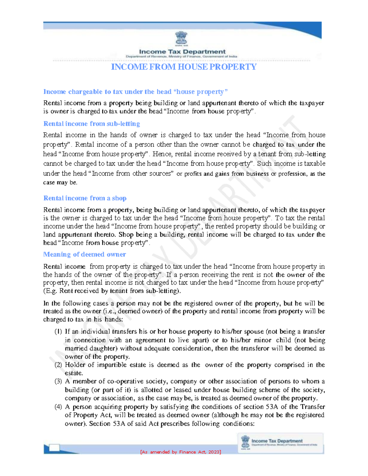 12. income-from-house-property - B.Com Computers - Studocu