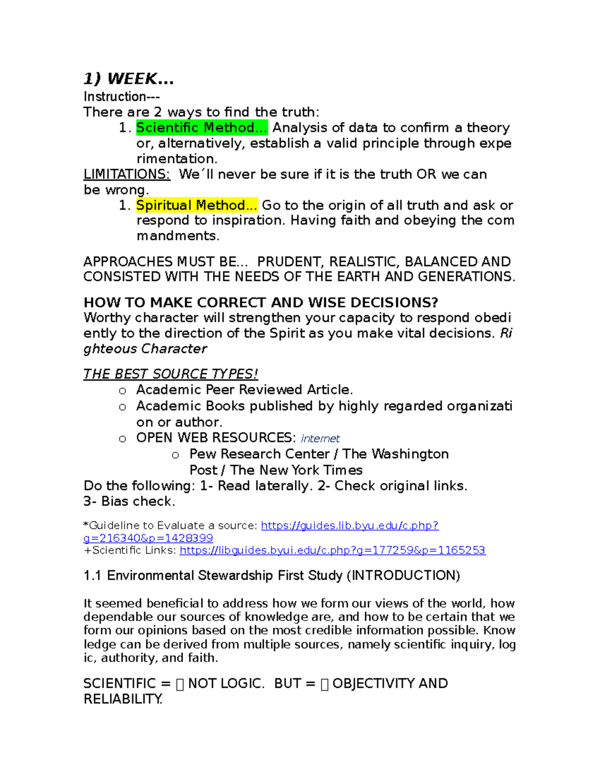 FDSCI203 - WEEK4 (Notes) - 1) WEEK... Instruction- There are 2 ways to ...