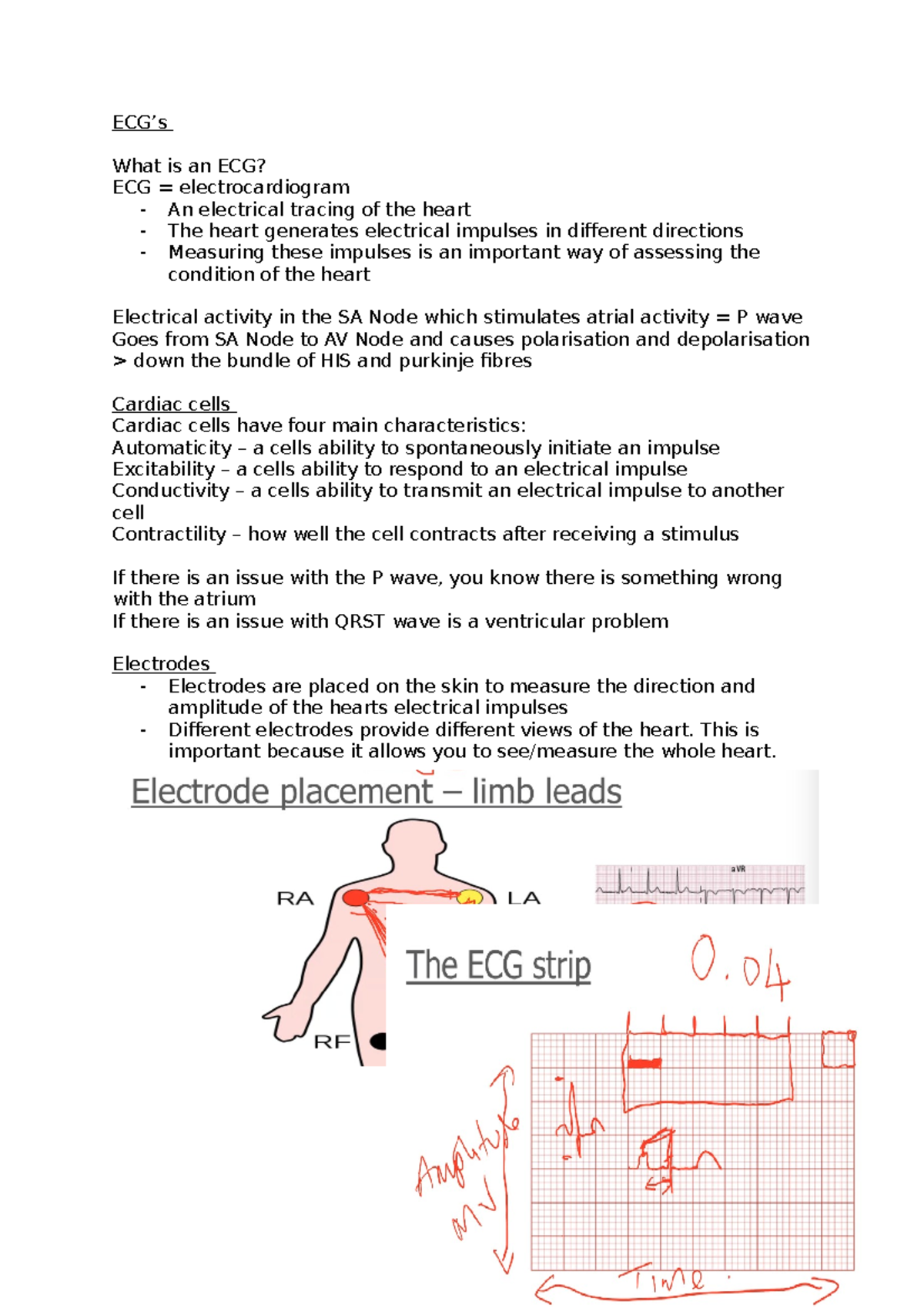 ECG - Notes on what an ECG is and a few basic ECGs that are needed for ...