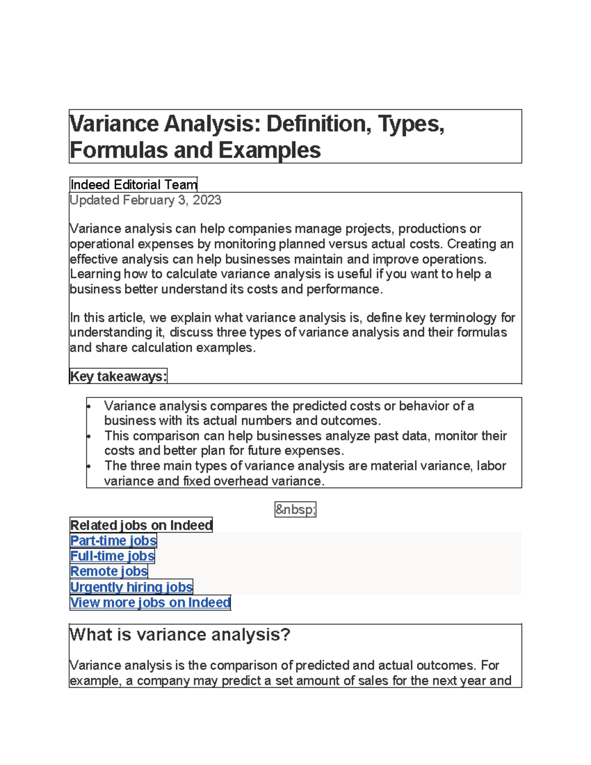 Variance Analysis - Creating an effective analysis can help businesses ...