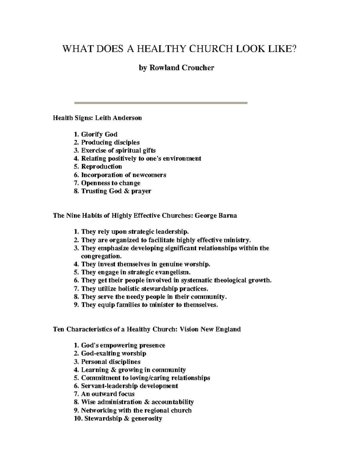 What Does a Healthy Church Look Like pdf - WHAT DOES A HEALTHY CHURCH ...