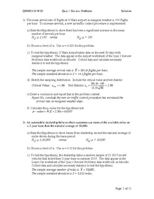 Chapter XIII - Explained - QMM 241 - Studocu