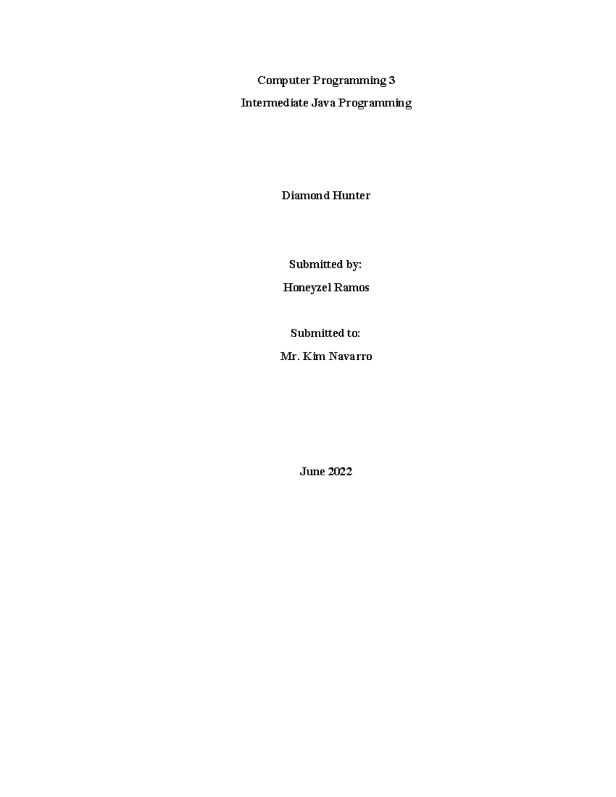 Ramos. Honeyzel.Comprog 3.i LS - Computer Programming 3 Intermediate ...