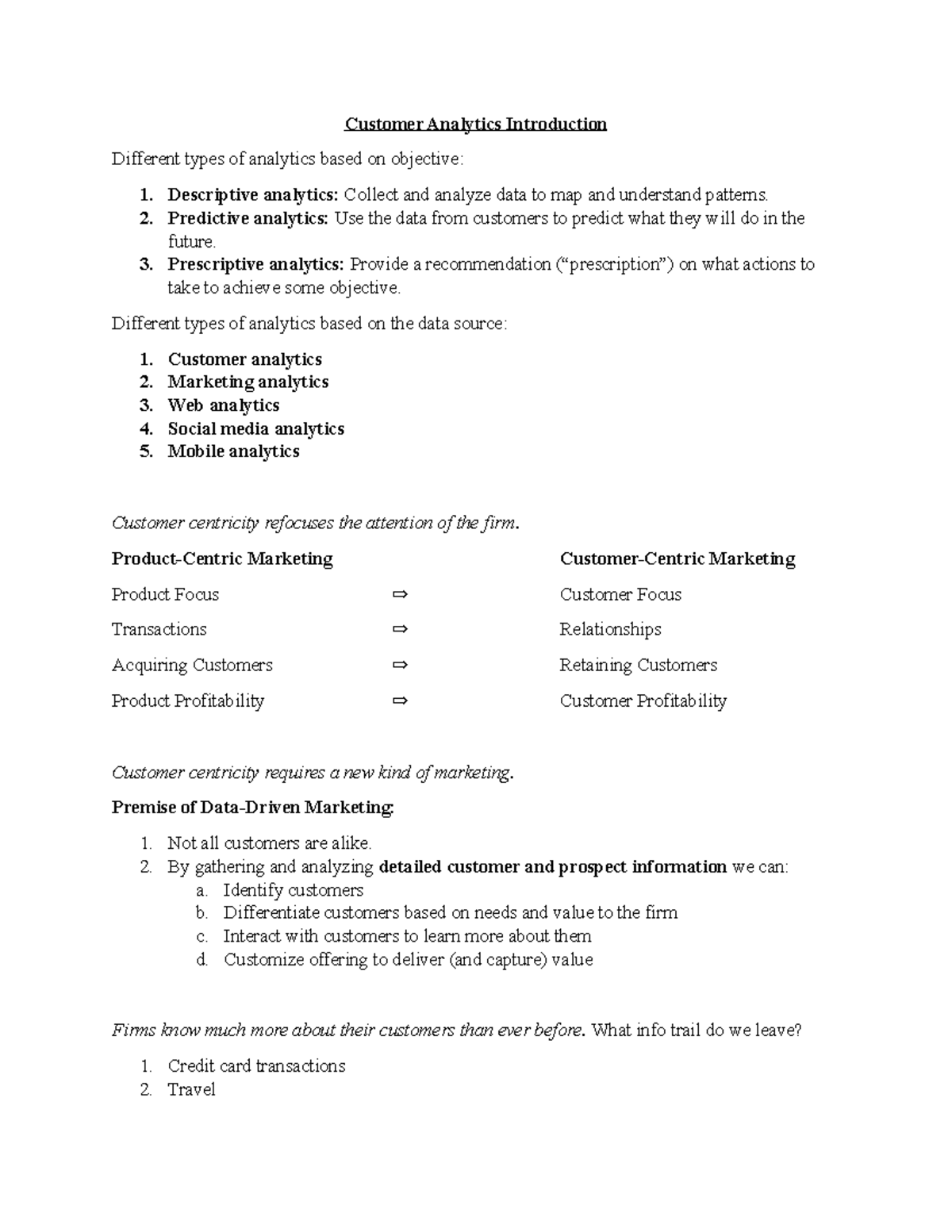 Chapter 1 - Instructor: Michaela Draganska - Customer Analytics ...