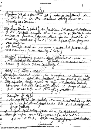 Ada end term examination - Algorithms Design - Scanned by TapScanner Scanned by TapScanner - Studocu