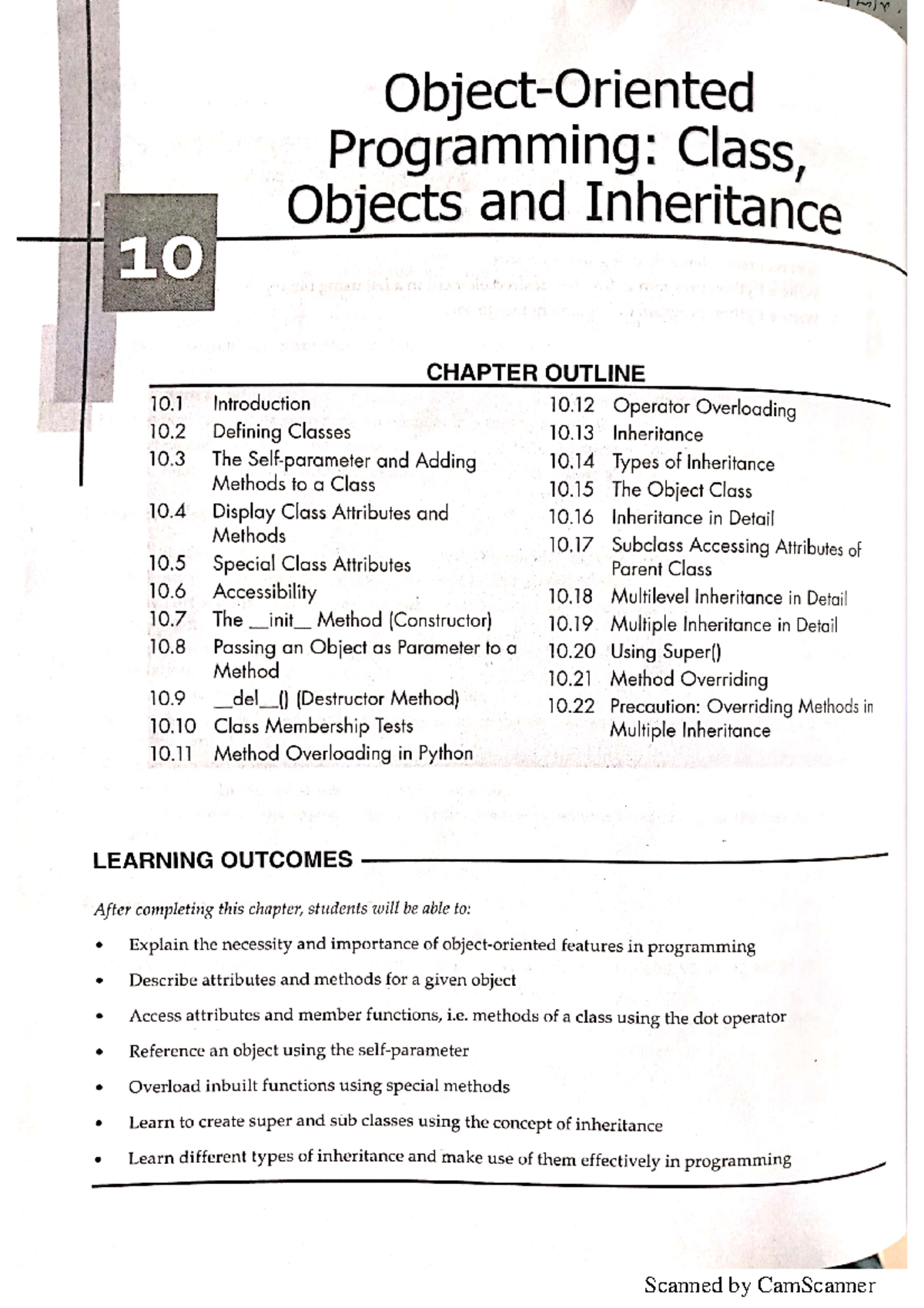 Object - Oriented programming - Programming: Class, Objects and Inheritance sl CHAPTER OUTLINE ...