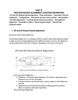 CV UNIT 5 - unit 5 - UNIT V IMAGE-BASED RENDERING AND RECOGNITION View interpolation Layered ...