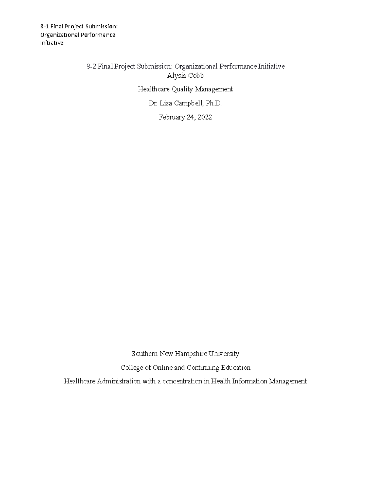 8-1 Final Project Submission- Organizational Performance Initiative ...
