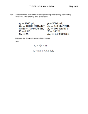 Assignment 1-Reservoir Fluid Flow - The discovery well in a reservoir ...