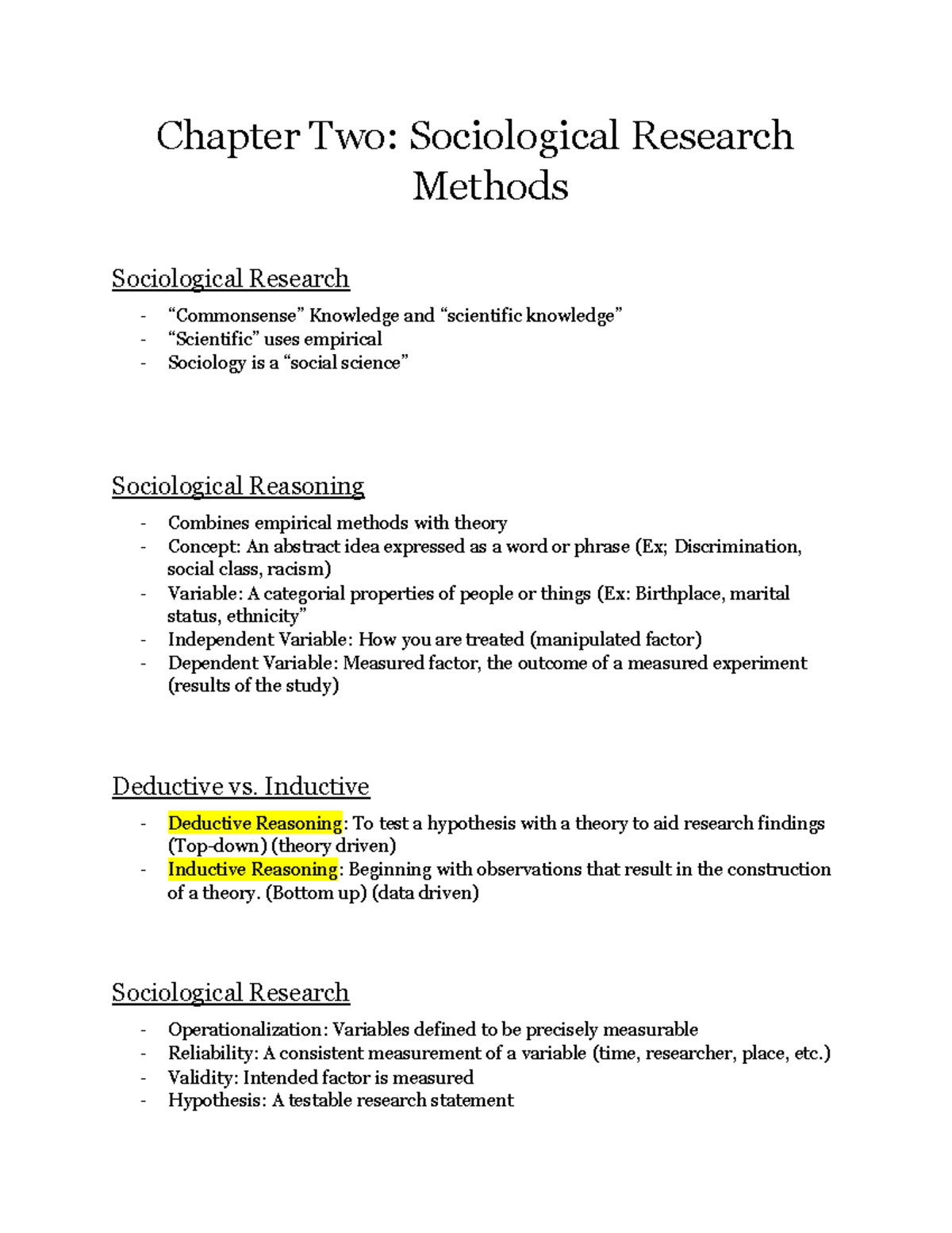 Chapter Two; Applying Sociolgical Research Methods - Copy - Chapter Two ...