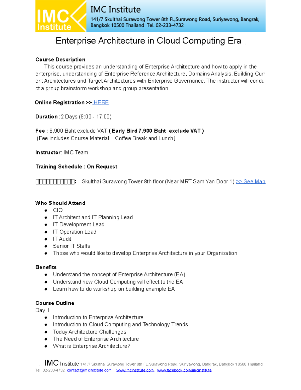 Enterprise Architecture - The instructor will condu ct a group ...