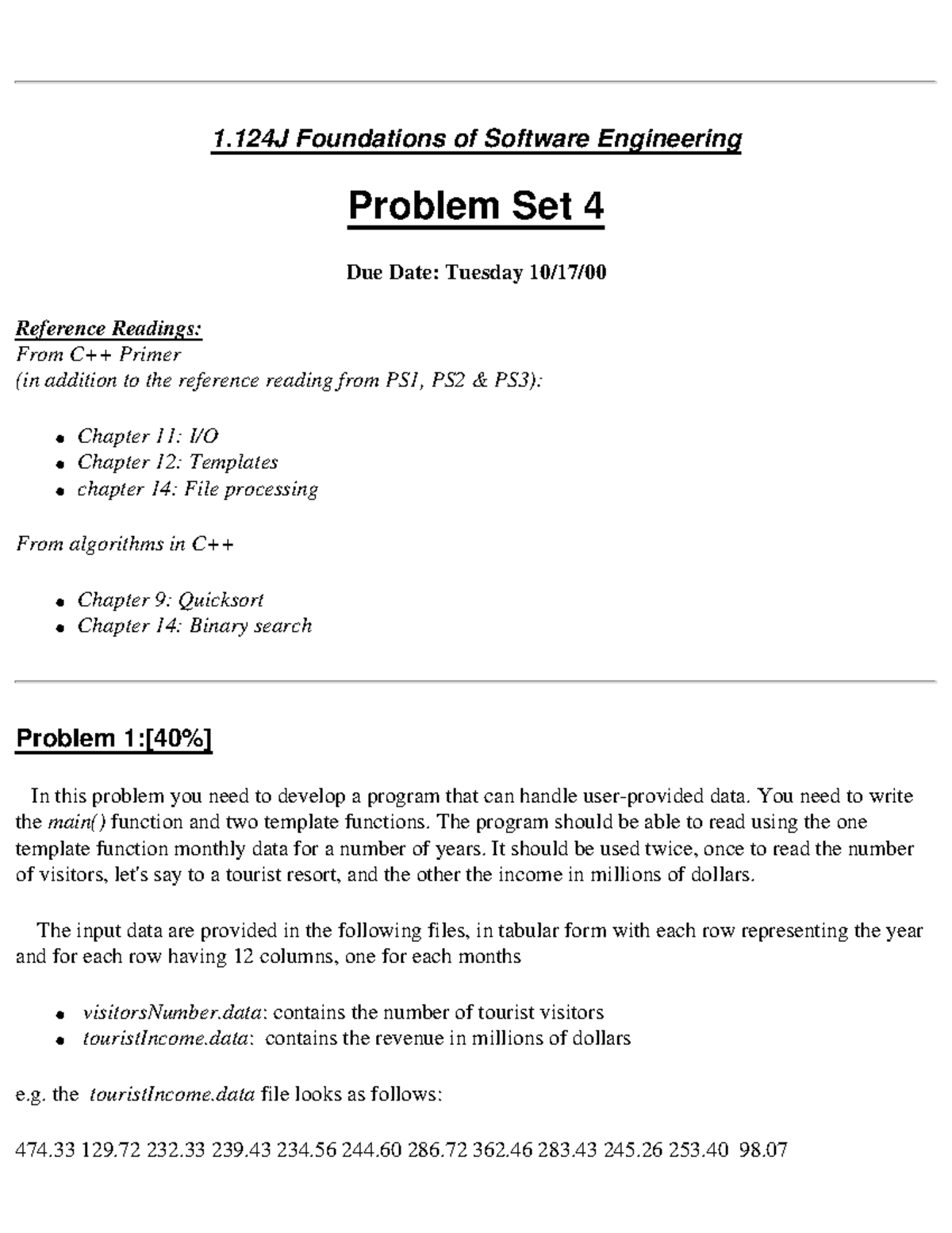 1.124J Foundations of Software Engineering Problem set 4 - 1 Foundations of Software Engineering ...