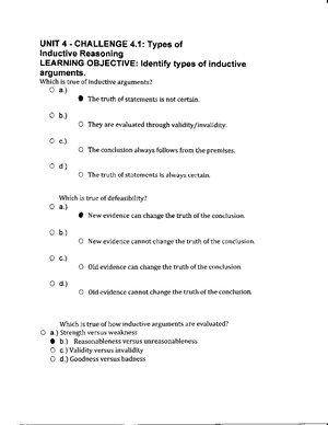 UNIT 1 Challenge 1 - SOPHIA LEARNING - CRITICAL THINKING UNIT 1 CHALLENGE 1 INTRODUCTION TO ...