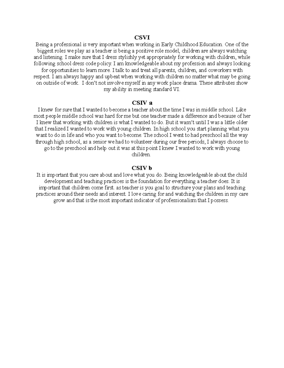 CSVI - For professional Binder - CSVI Being a professional is very ...