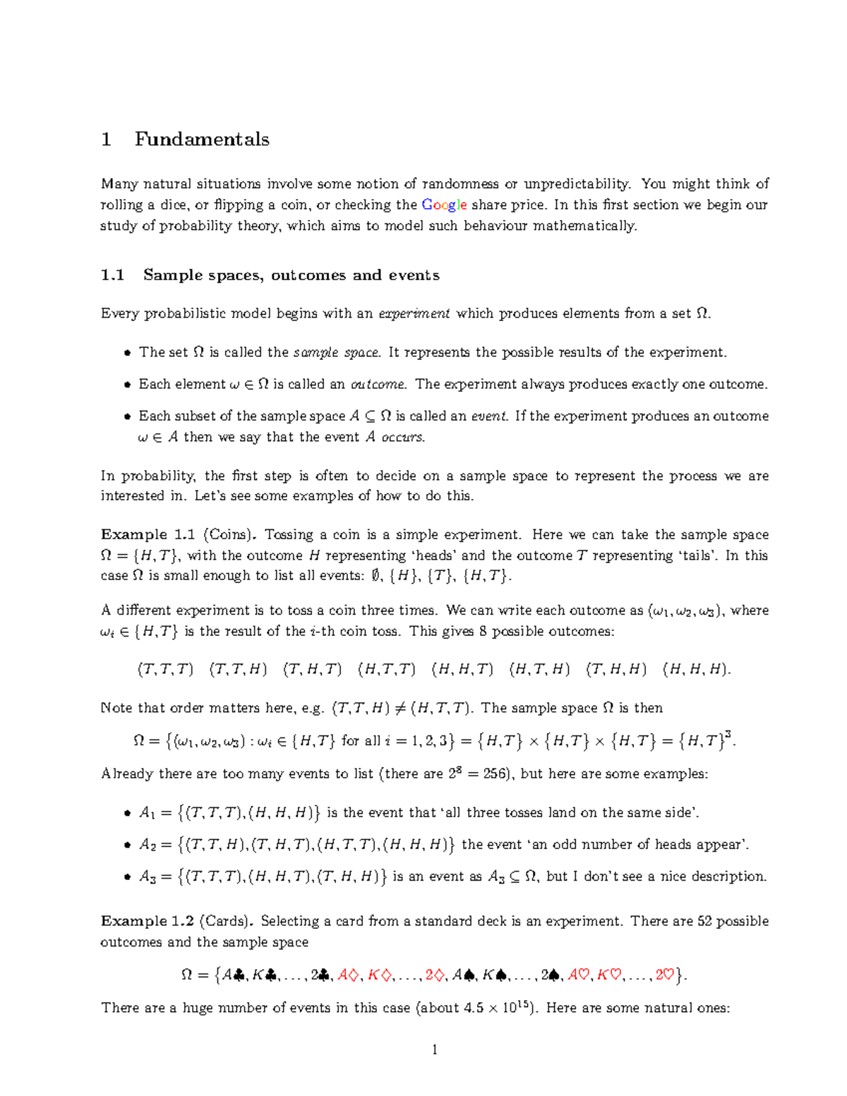 Section 1 - Fundamentals - 1 Fundamentals Many natural situations ...