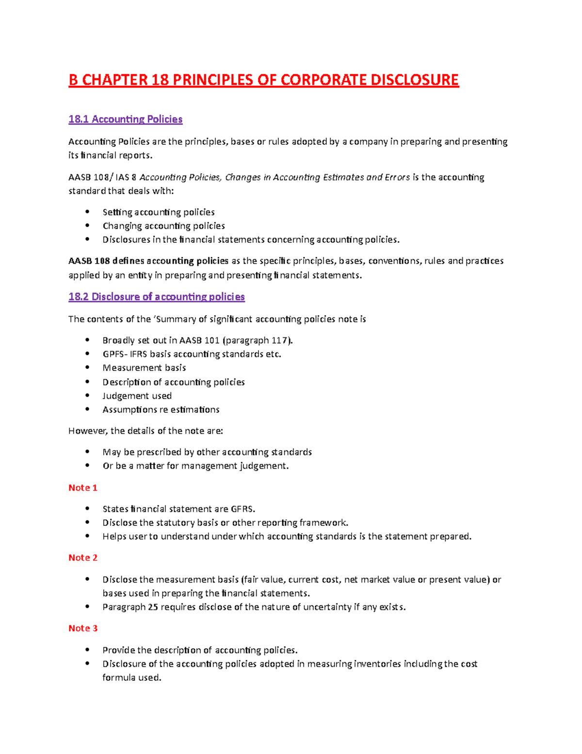 Principles of corporate disclosure - B CHAPTER 18 PRINCIPLES OF ...