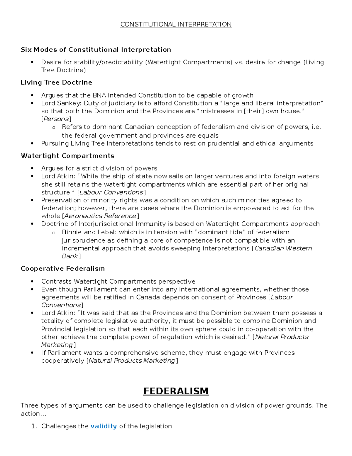 2019-2020, 1L,Constitutional Law, Su - CONSTITUTIONAL INTERPRETATION ...
