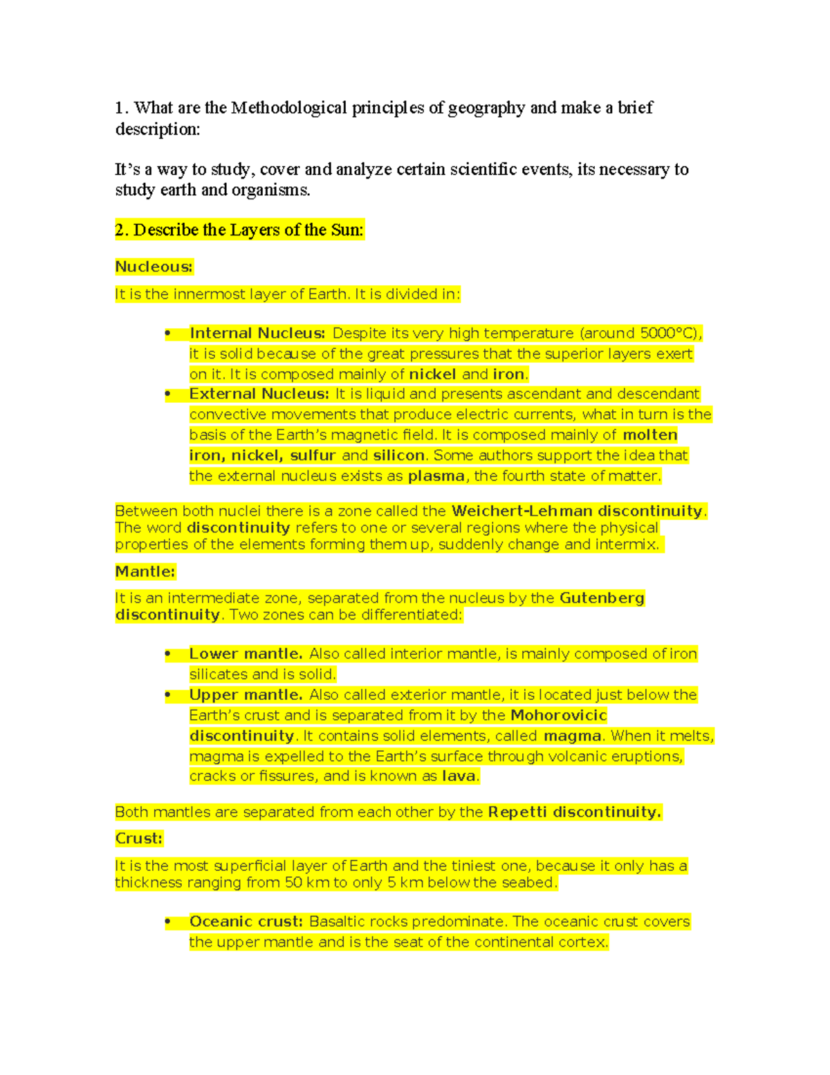 Final test study material - 1. What are the Methodological principles ...