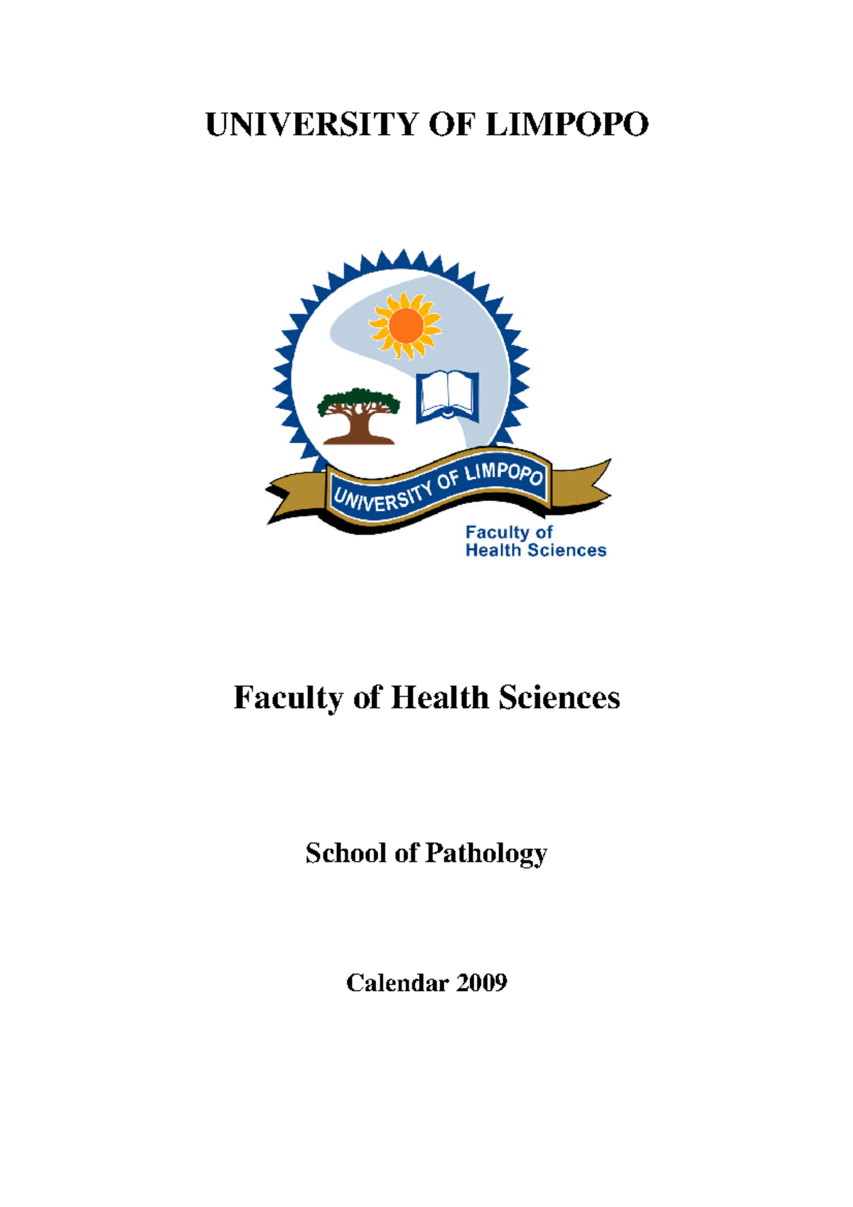 University-of-limpopo - UNIVERSITY OF LIMPOPO Faculty of Health ...
