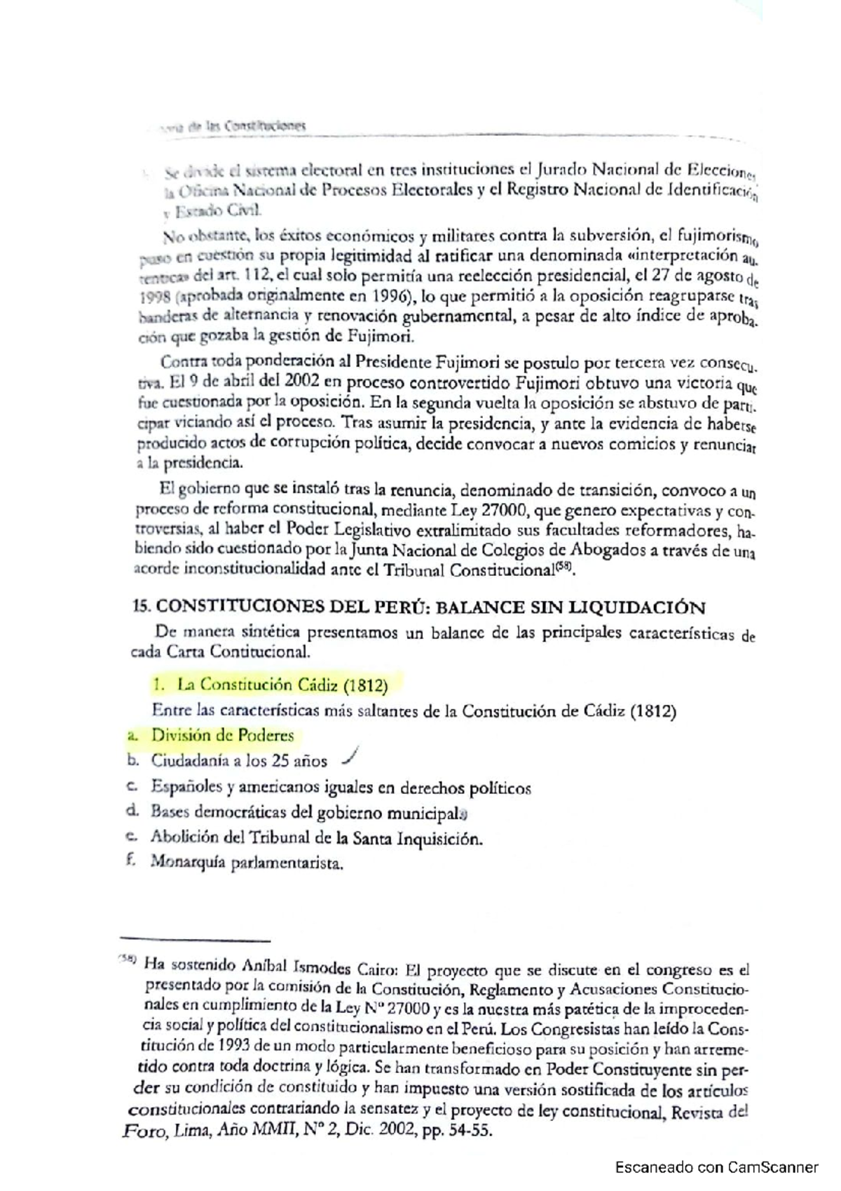 12 constituciones del perù - Derecho Civil - Studocu