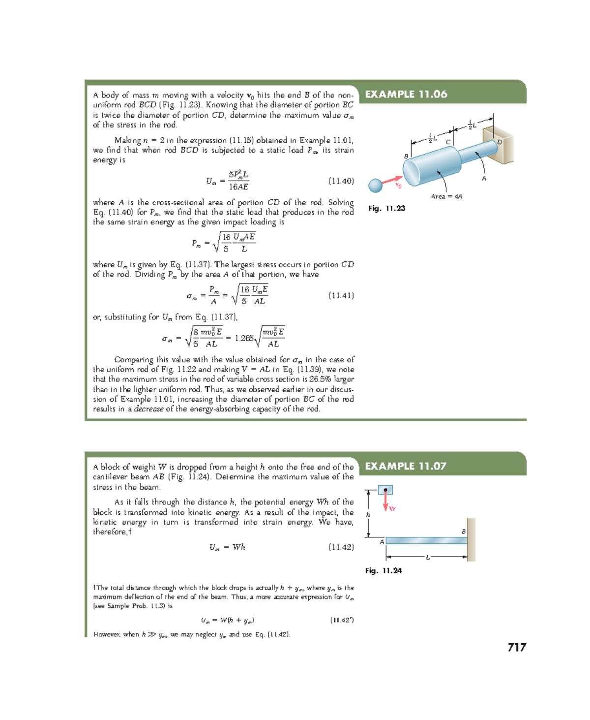 12 - Mechanics of Materials - 717 A body of mass m moving with a ...