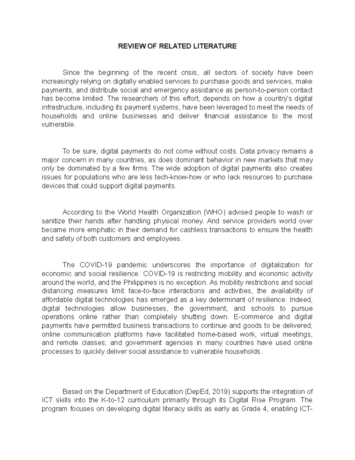 Review OF Related Literature - REVIEW OF RELATED LITERATURE Since the ...