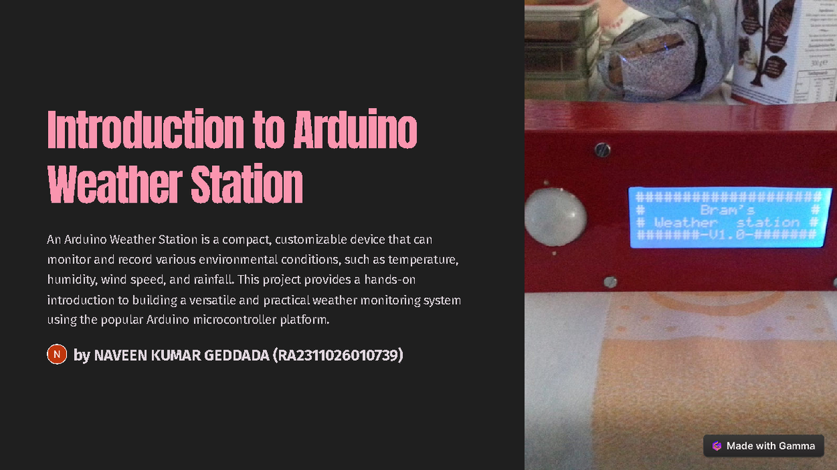Introduction to Arduino Weather Station - Introduction to Arduino ...