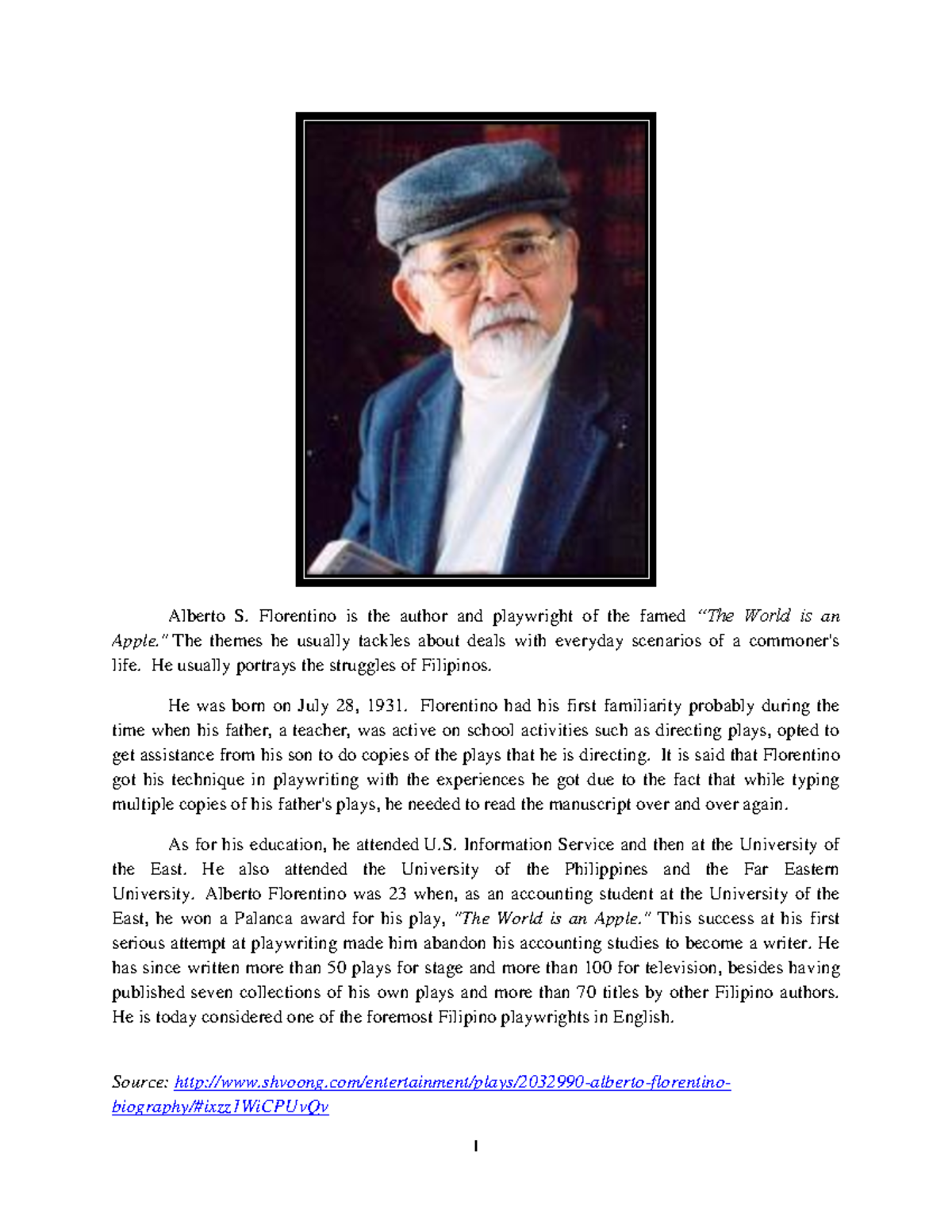 The World is and Apple - alberto florentino - Alberto S. Florentino is ...