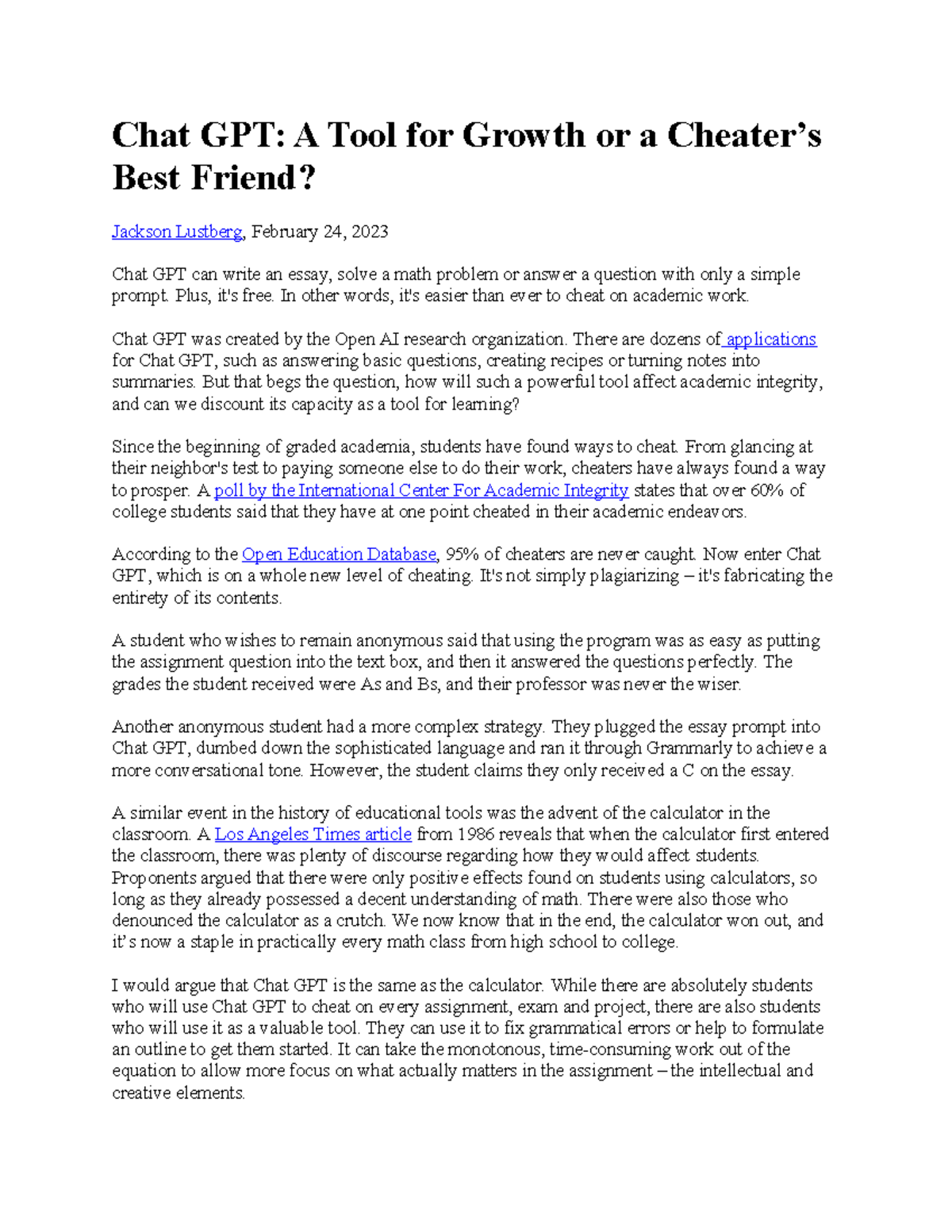 101 Summary Chat GPT - .////// - Chat GPT: A Tool for Growth or a ...