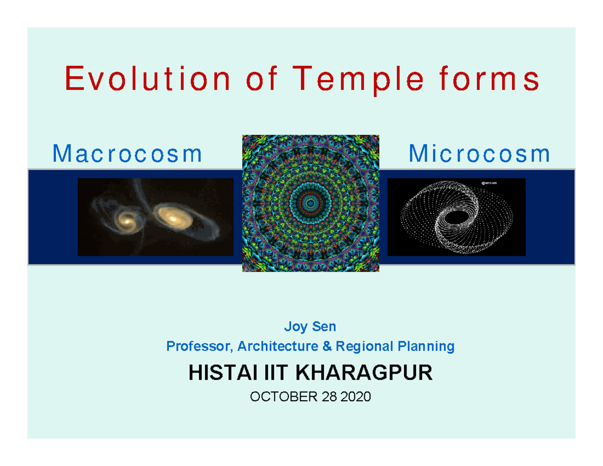 Histai PPT for JS Sir's class - Evolution of Temple forms Macrocosm ...