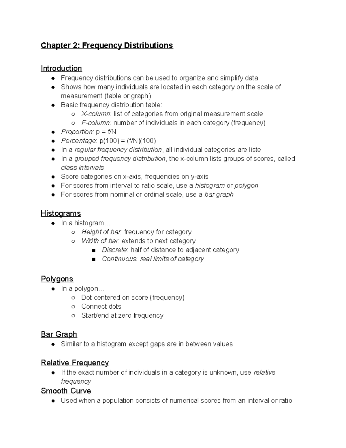 Chapter 2: Frequency Distributions - Chapter 2: Frequency Distributions Introduction Frequency ...