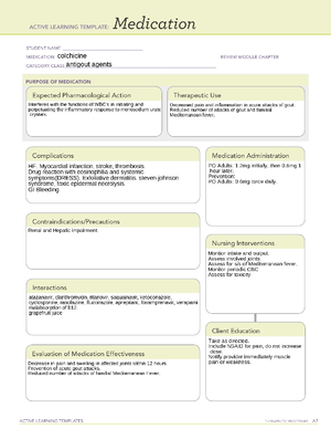 Morphine - Drug Card - NSG3022 - Studocu