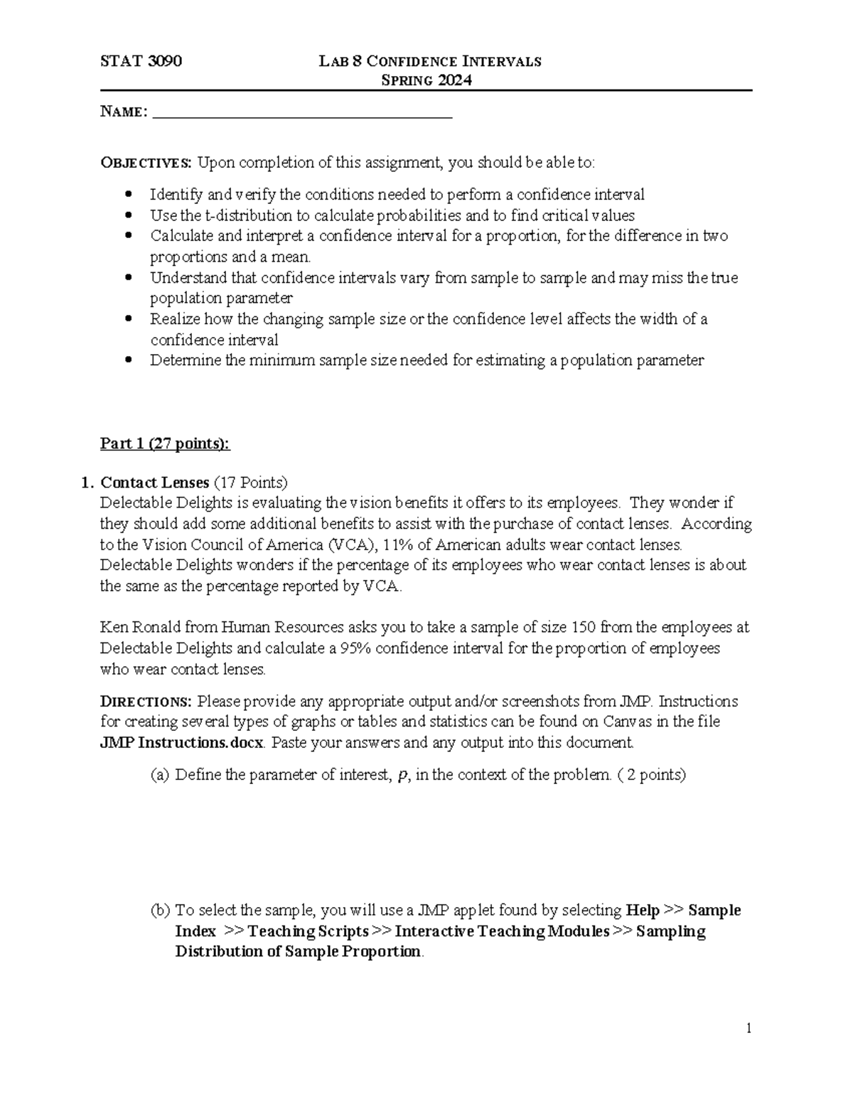Section 8 Lab Activity - new - SPRING 2024 NAME: OBJECTIVES: Upon ...