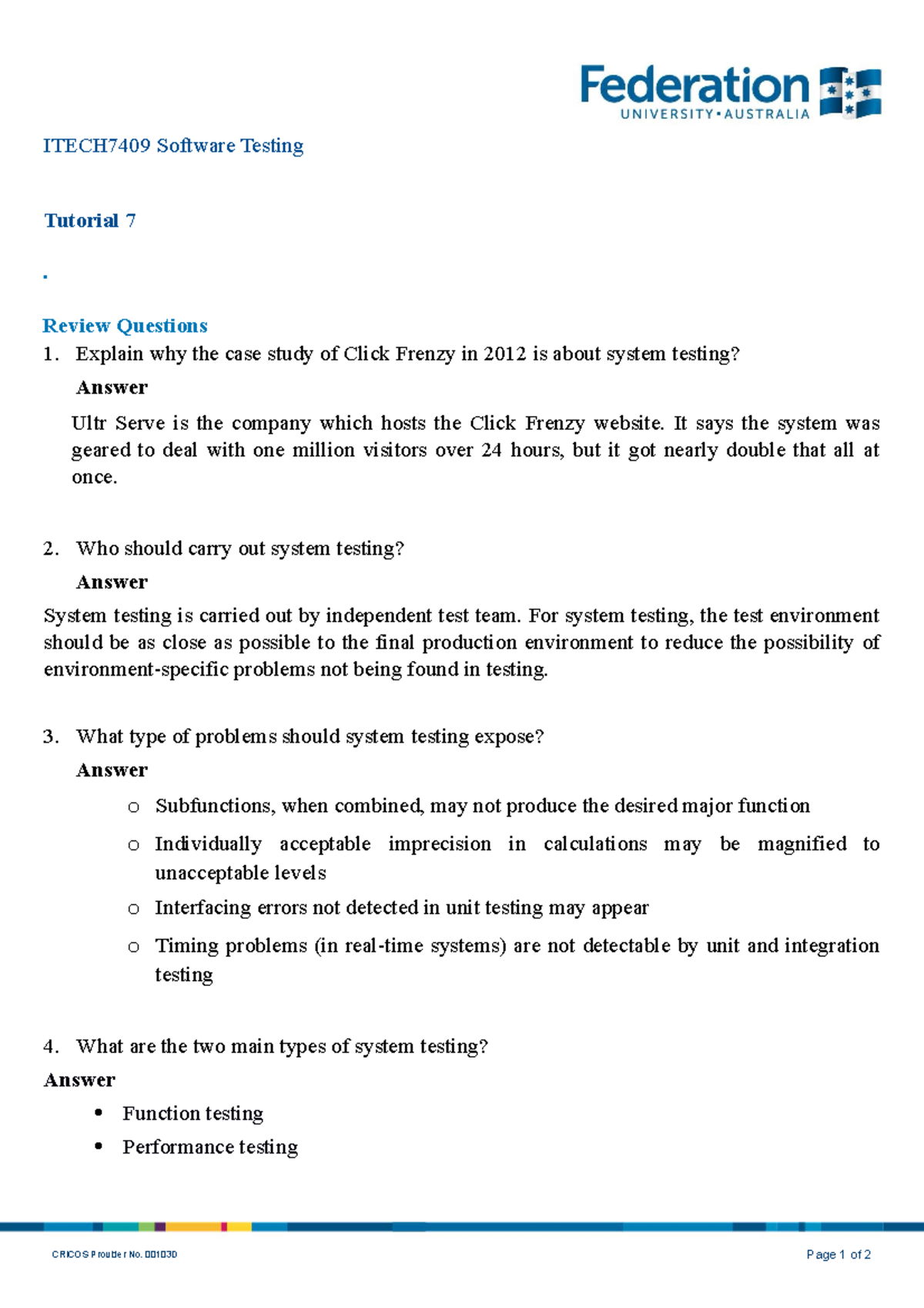 ITECH7409 Tutorials 07 (1).docx - ITECH7409 Software Testing Tutorial 7 ...