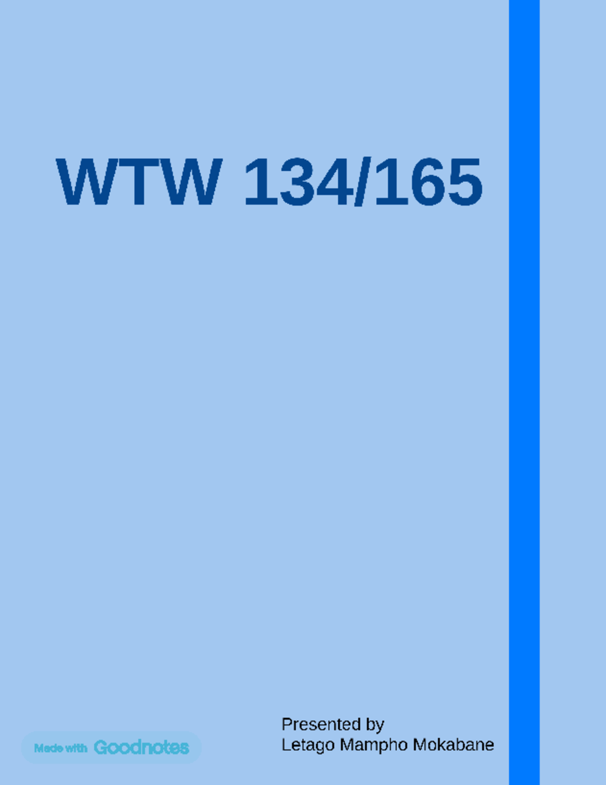 WTW 134 - Linear Algebra - WTW Presented Made with Goodnotes Letago ...