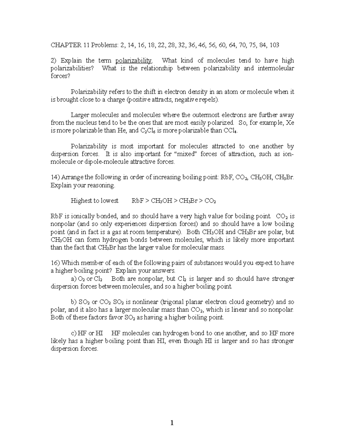 Chapter 11problems-bursoln - CHAPTER 11 Problems: 2, 14, 16, 18, 22, 28, 32, 36, 46, 56, 60, 64 ...