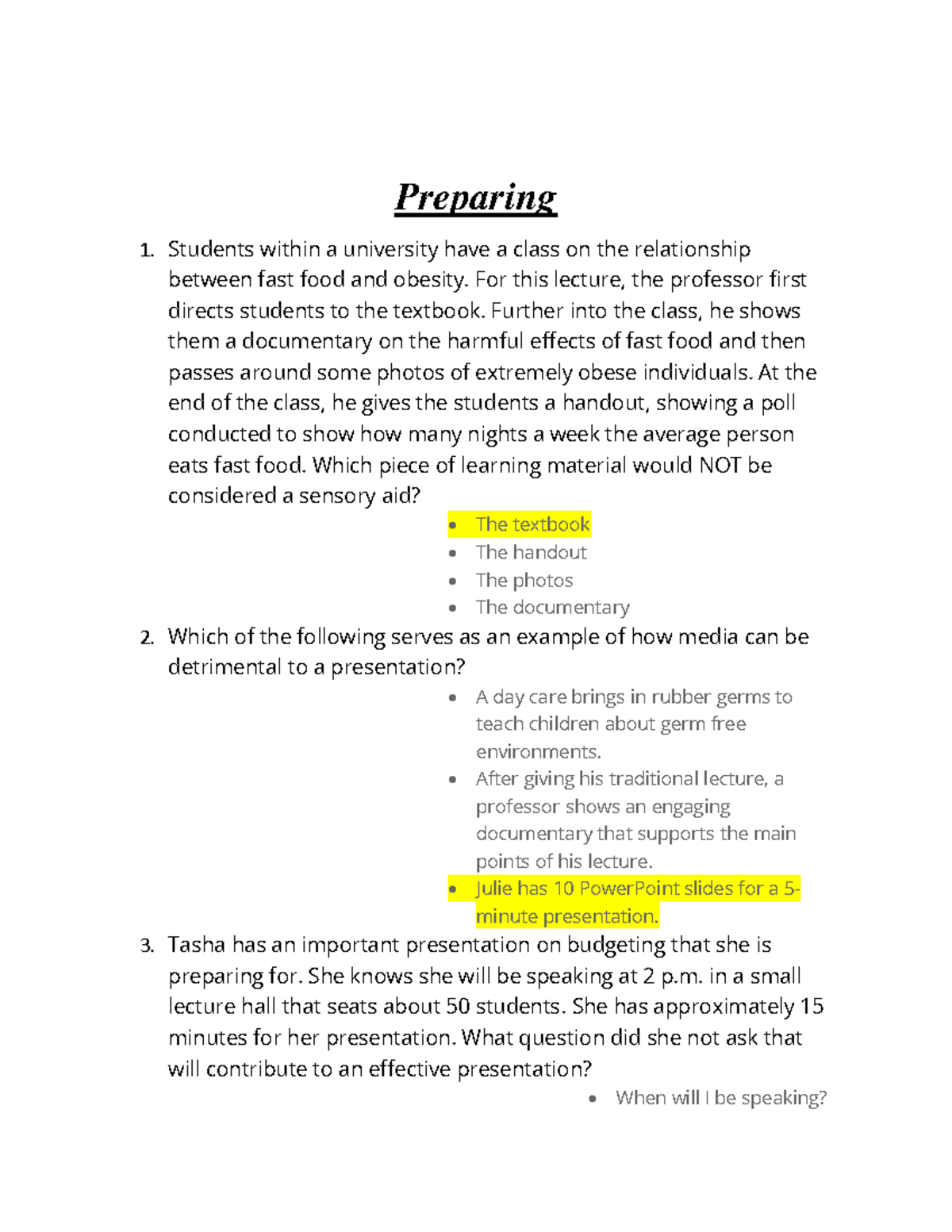 Preparing - Listen to their questions and provide them with the best ...