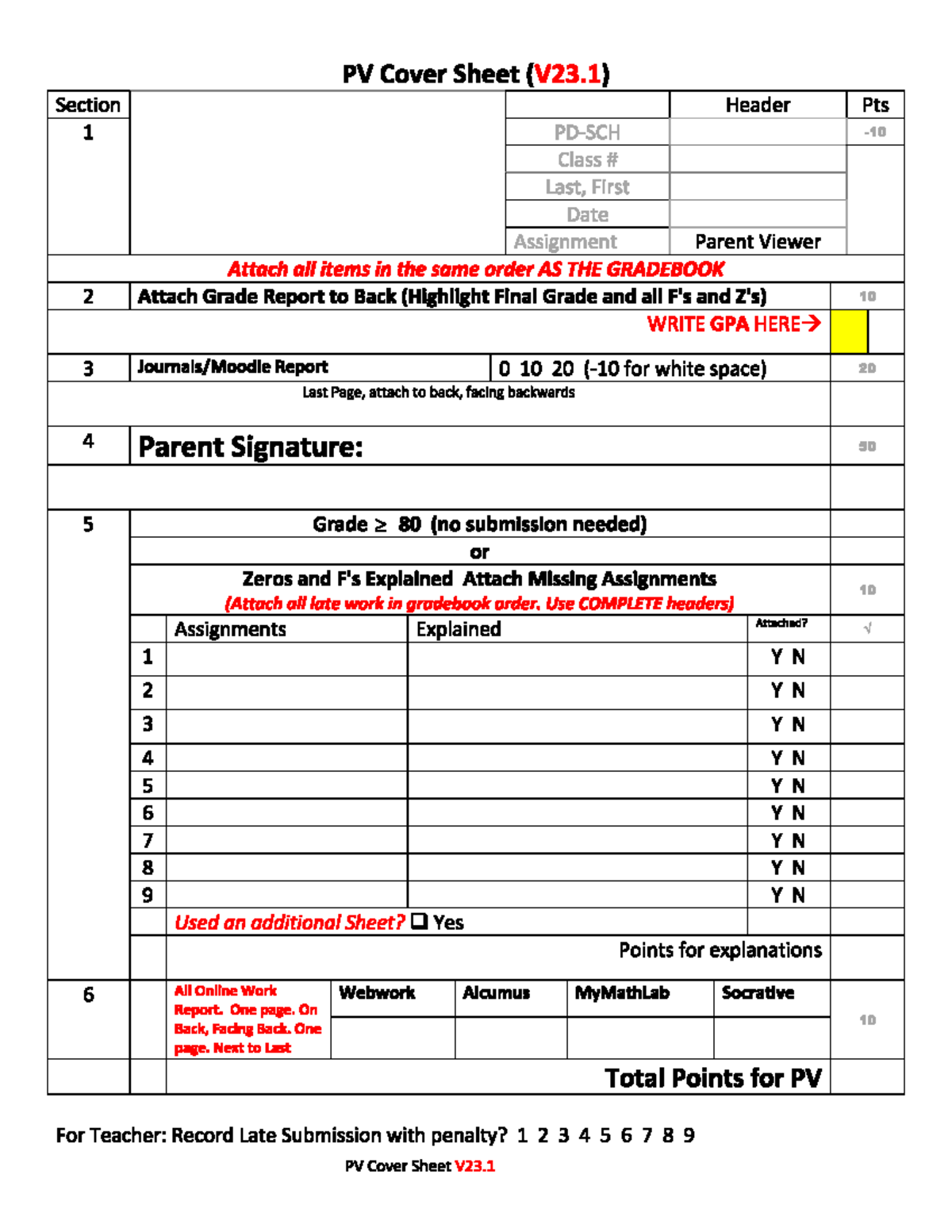 Pv - z5dygv68t - PV Cover Sheet (V23) Section Header Pts 1 Class Last ...