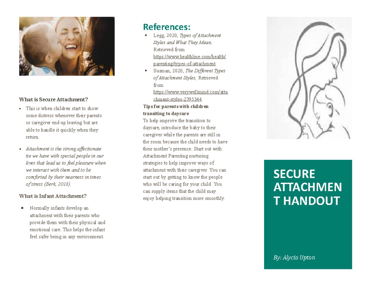 What is Secure Attachment - Attachment is the strong affectionate tie ...